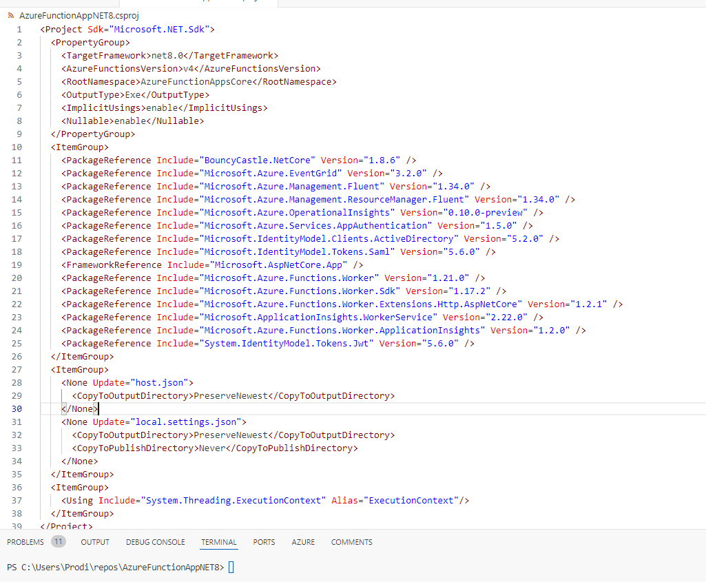 Upgrade Azure Function App from .NET Core 3.1 to .NET8 Isolated Worker Model – Blogs at Aspnet4you