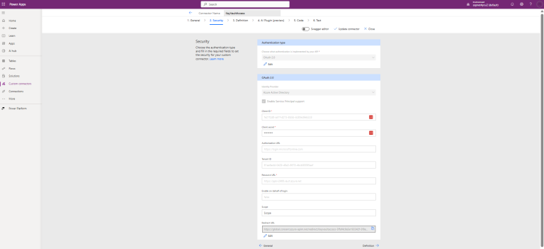 How To Use Power Platform Custom Connector To Retrieve Secrets From Azure Key Vault Using Oauth